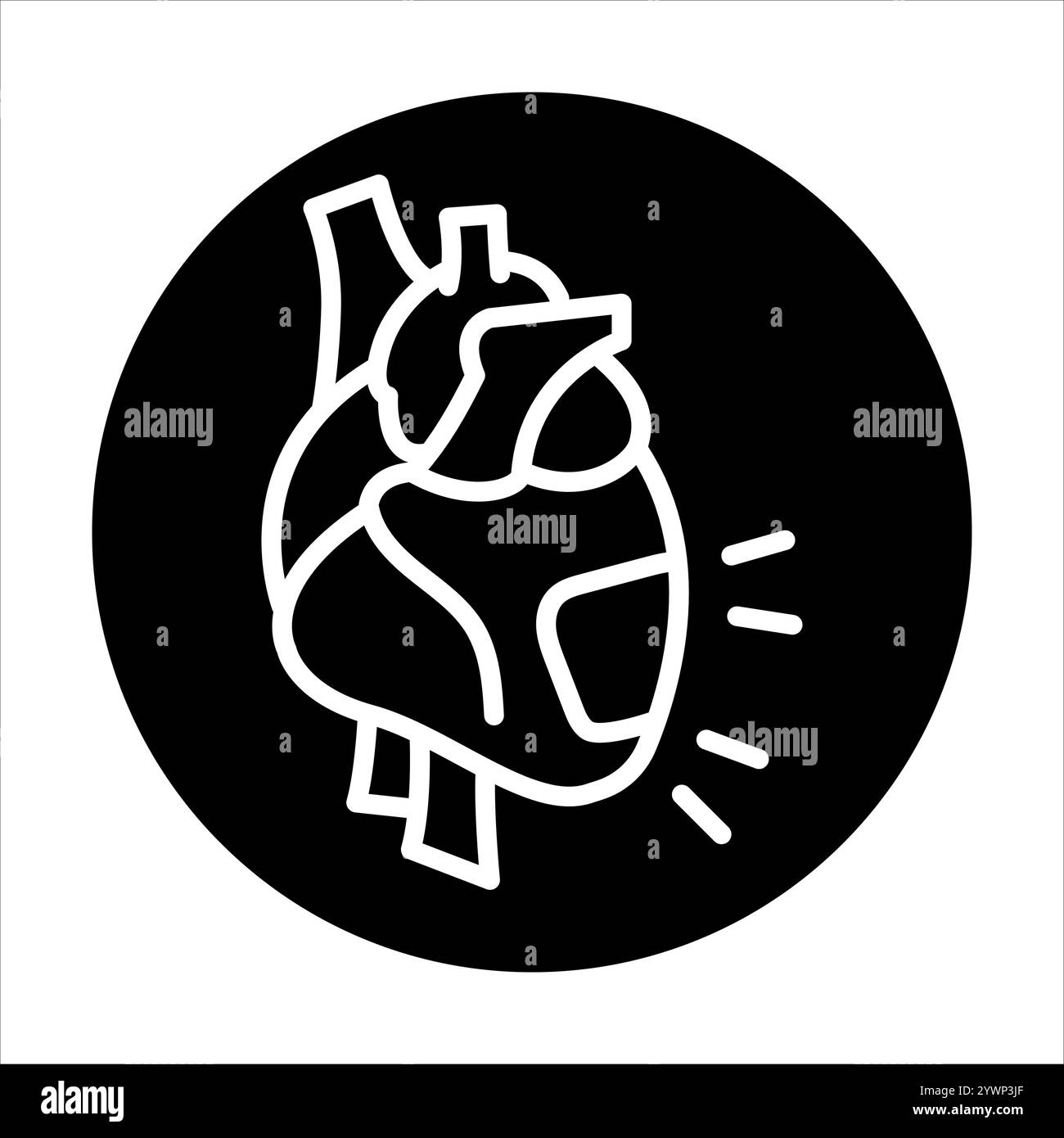 Heart failure line black icon. Sign for web page, mobile app, button ...