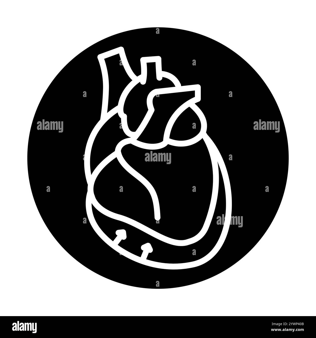 heart disease line black icon. Sign for web page, mobile app, button ...
