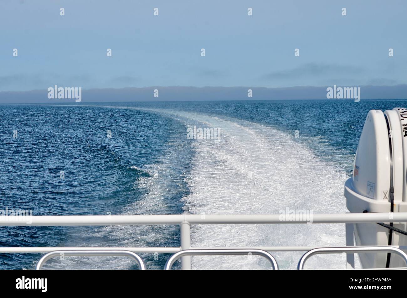 A breathtaking view from the back of a boat on the Pacific Ocean ...