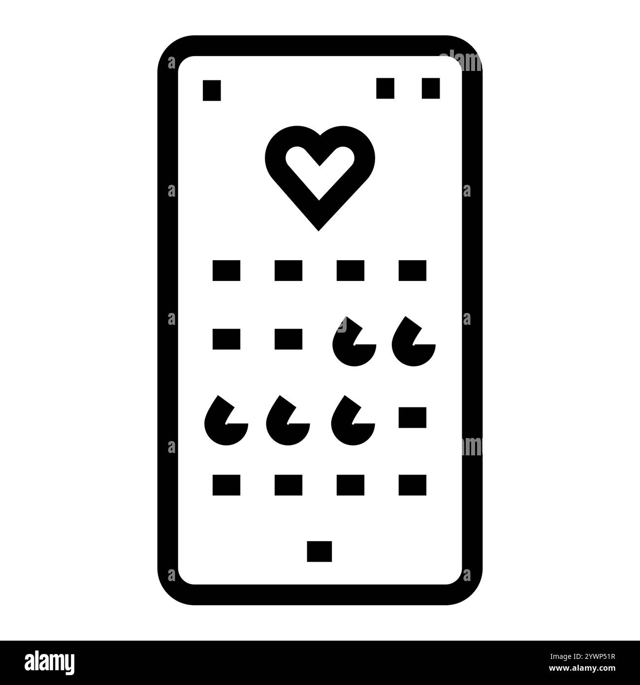 Menstrual calendar on phone line black icon. Vector isolated button ...