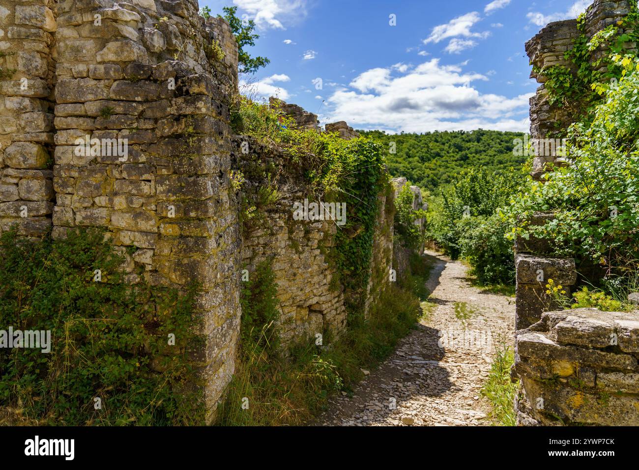 Old, dilapidated and crumbling stone walls in hidden places Stock Photo ...