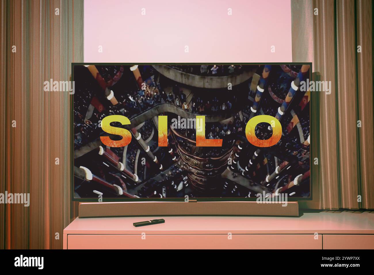 Popular TV series show Silo displayed on Television screen Stock Photo ...