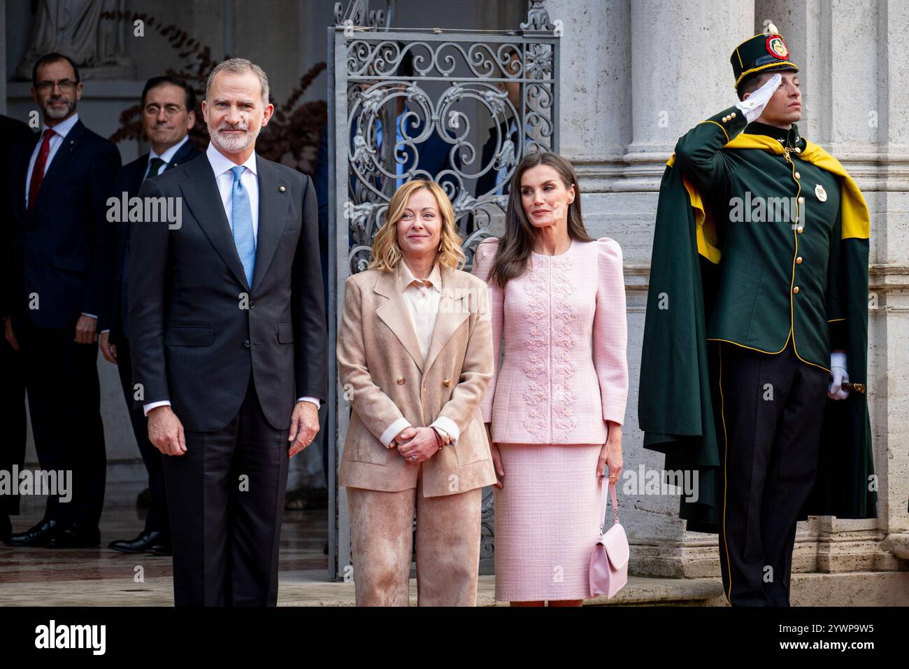 Rome, Italy. 11th Dec, 2024. King Felipe VI of Spain, the Italian Prime ...