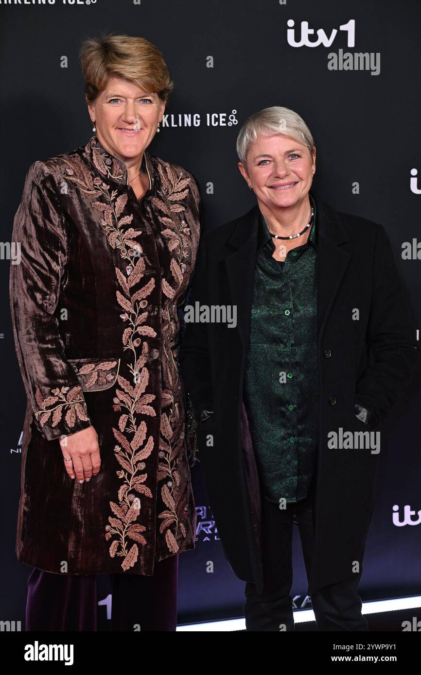 London, UK. December 11th, 2024. Clare Balding and partner Alice Arnold ...
