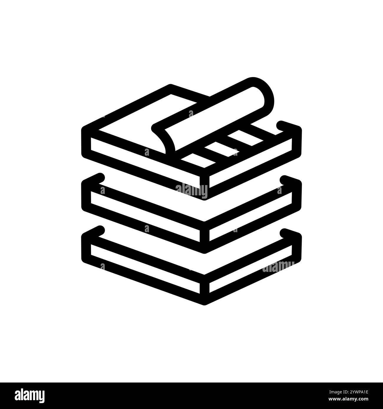 Plywood sheets line black icon. Sign for web page, mobile app, button ...