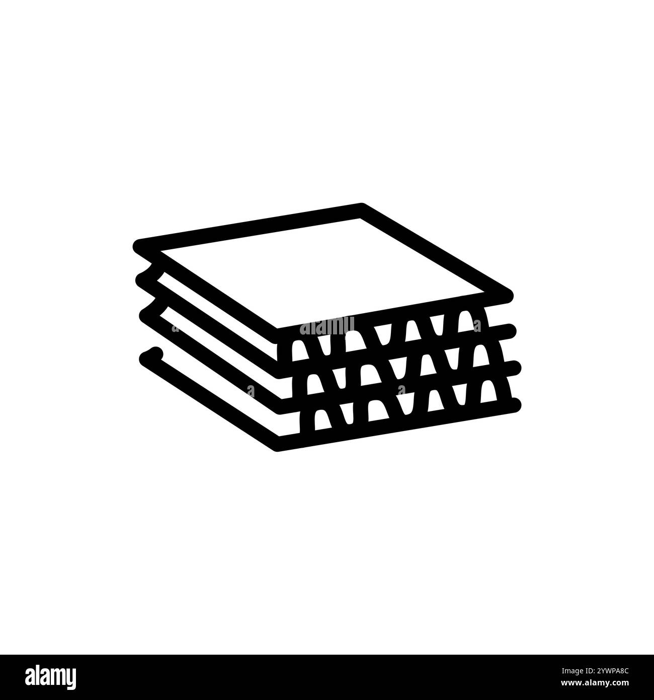 Stack Of corrugated boards line black icon. Sign for web page, mobile ...