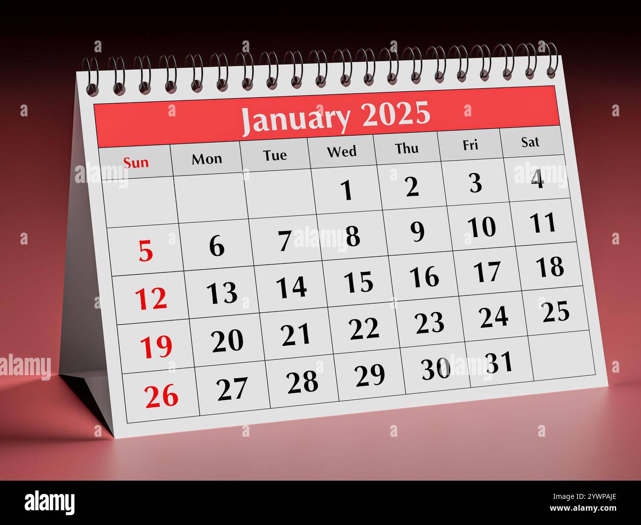 January 2025 monthly desk hi-res stock photography and images - Alamy
