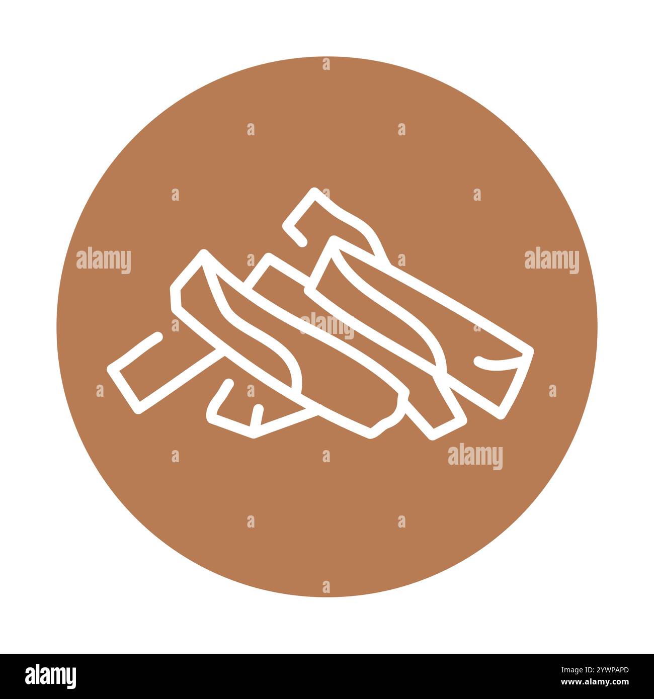 Pile firewood line black icon. Sign for web page, mobile app, button ...