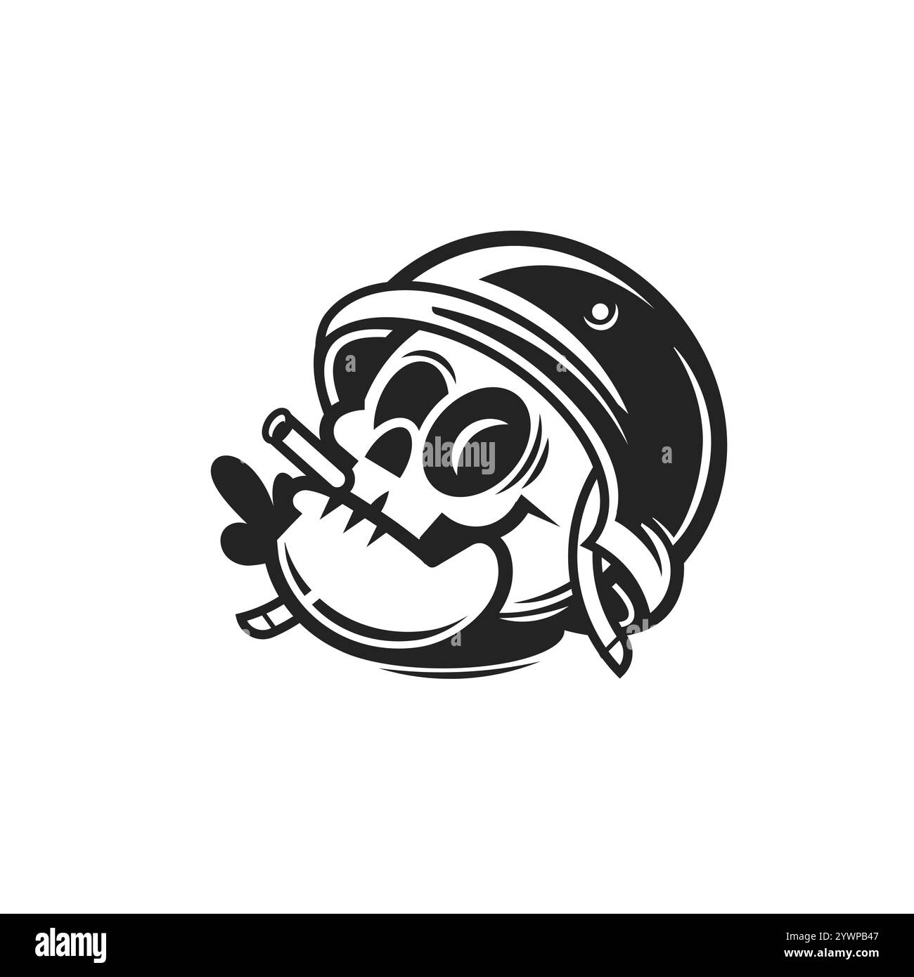 skull and army helmet with crossed bullets vector design. Army skull ...