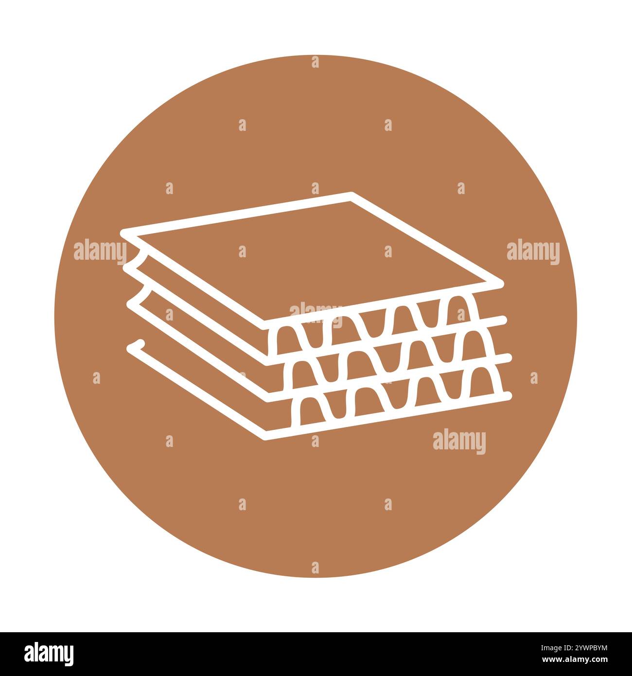 Stack Of corrugated boards line black icon. Sign for web page, mobile ...