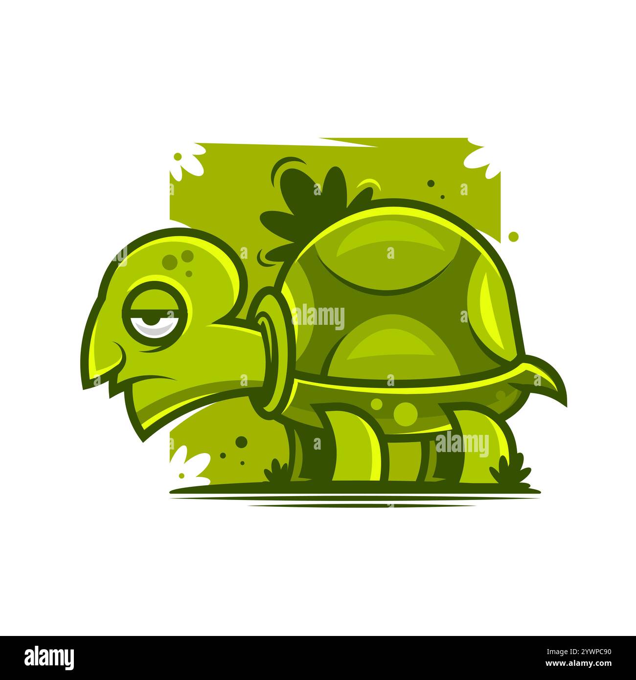Sea turtle vector illustration. Cute sea turtle cartoon clipart, animal ...