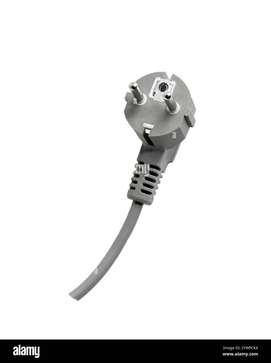 Power electric socket isolated on white background. Electric cable ...