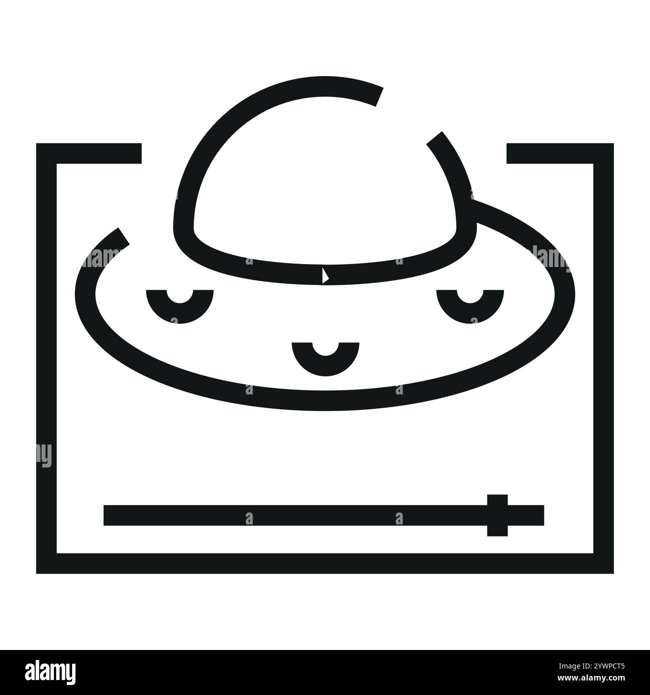 Sci fi genre line black icon. Vector isolated button. Editable stroke ...