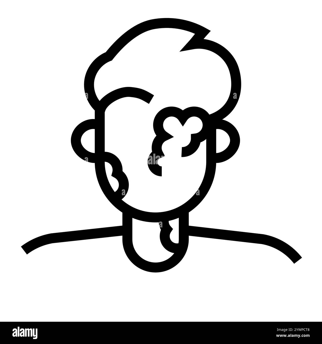 Stroke health problem black line Stock Vector Images - Alamy