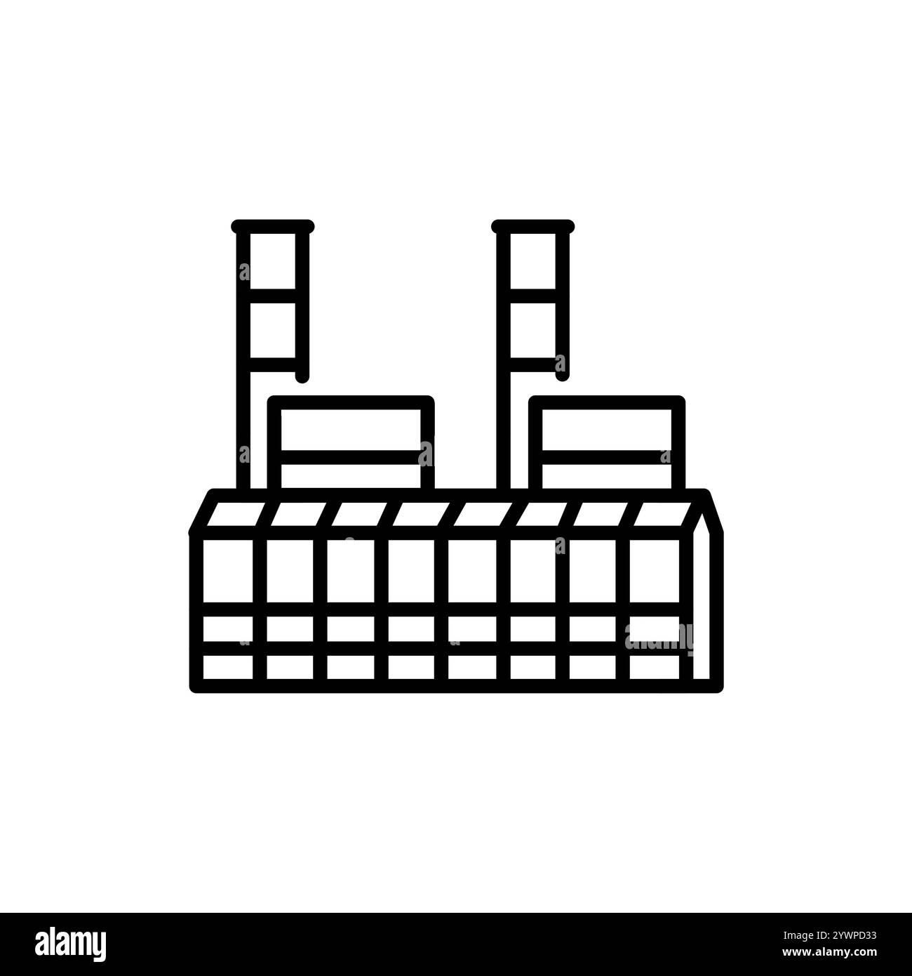 Thermal power plant black line icon. Alternative energy source. Vector ...
