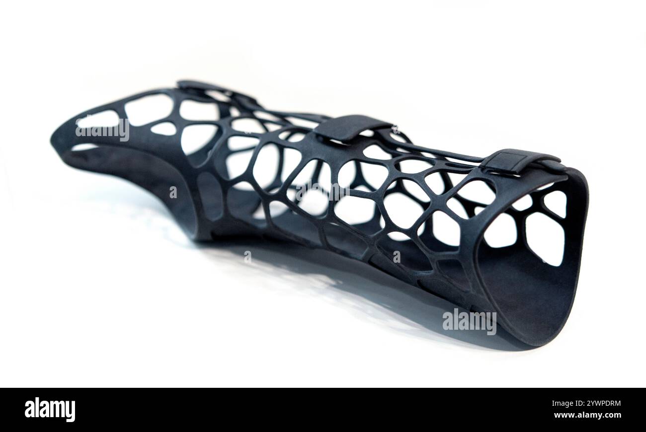 Hand splint corset prosthesis printed on 3D printer from molten black ...