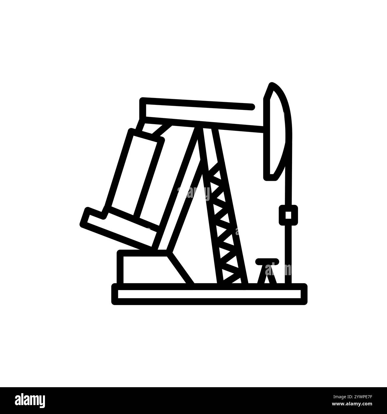 Oil energy black line icon. Alternative energy source. Vector isolated ...