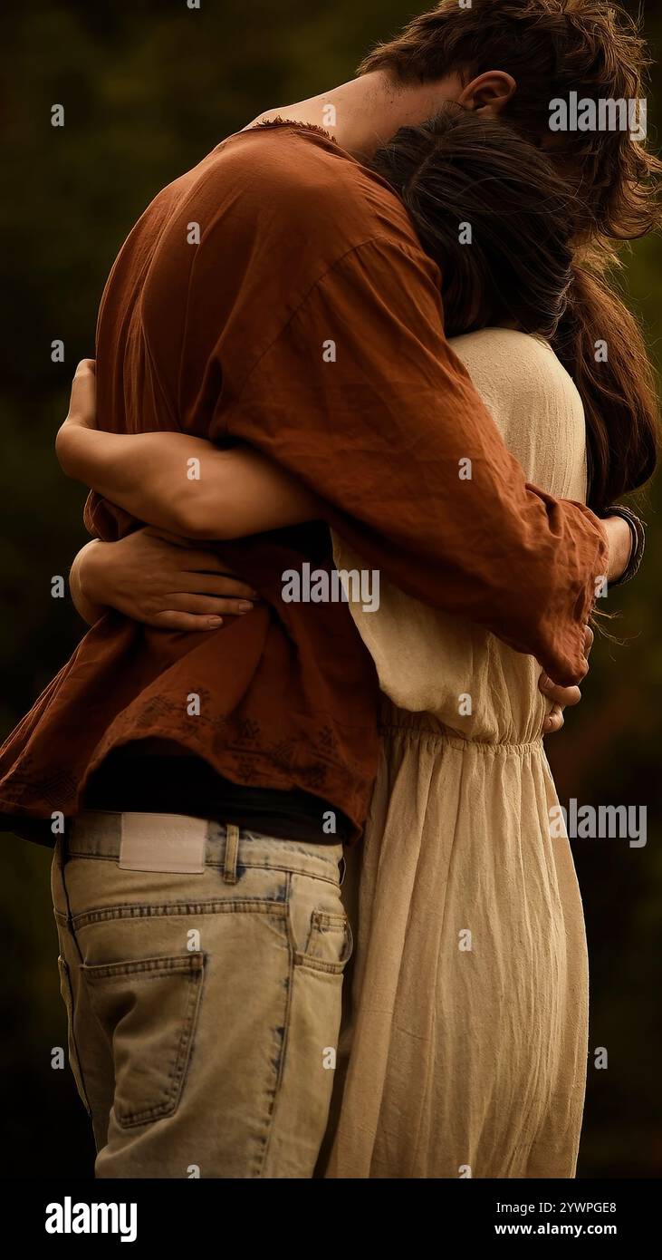 emotional cuddle couple crying Stock Photo - Alamy