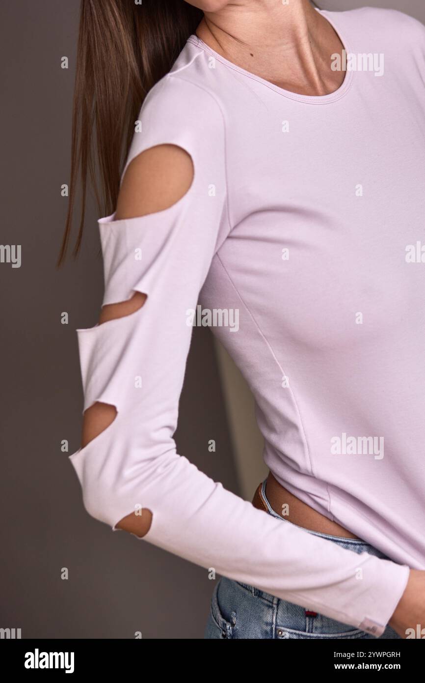 Relaxed woman in jeans hi-res stock photography and images - Alamy