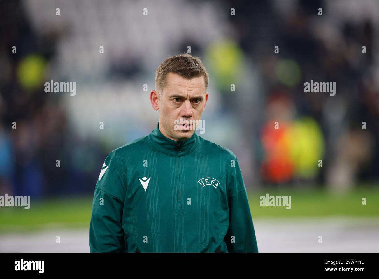 Turin, Italy. 11th Dec, 2024. Refree mr. Clement Turpin during the Uefa ...