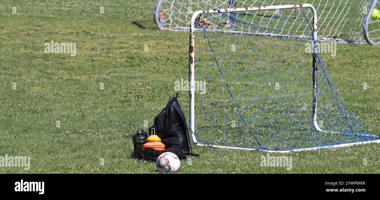 Young athletes practice soccer on a vibrant grass field, showcasing ...