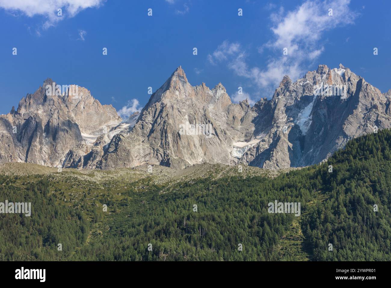 mountain peaks in the French Alps. Chamonix, France Stock Photo - Alamy