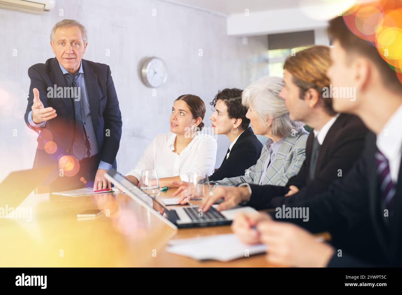 Angry yelling boss point hi-res stock photography and images - Alamy