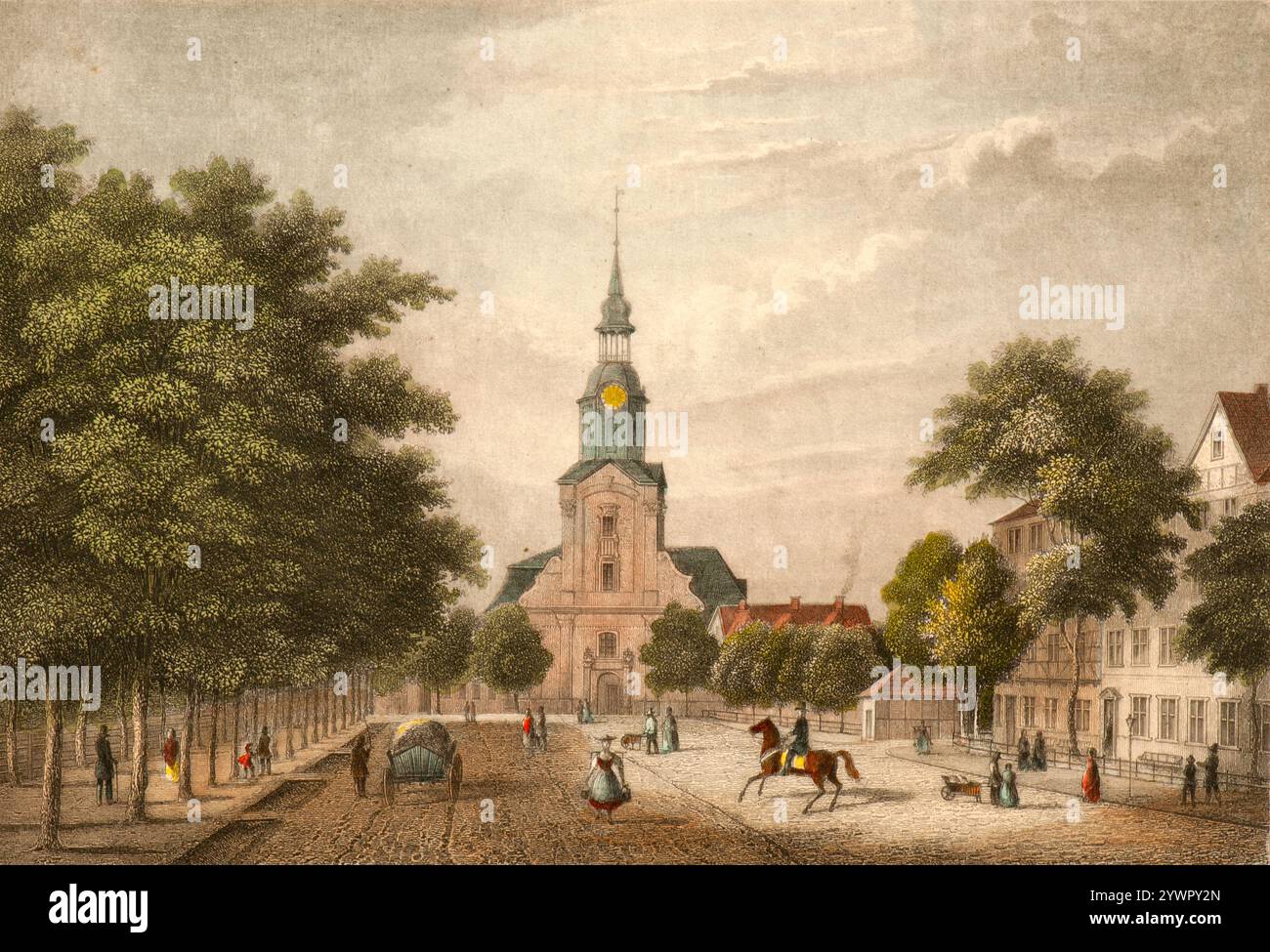 Print of the ancient monument and building of the city oh Hamburg ...