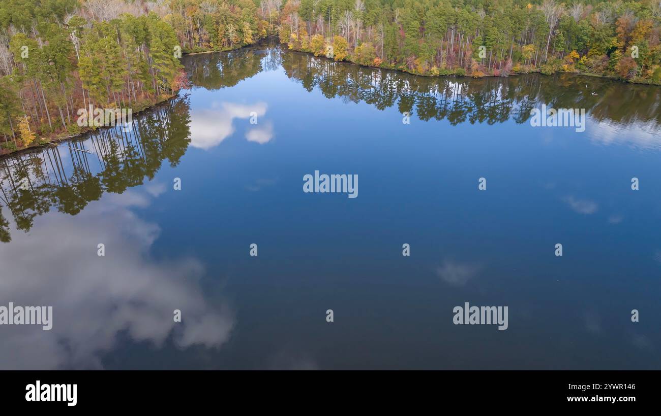 An aerial view of the Pee Dee River captures its winding course through ...