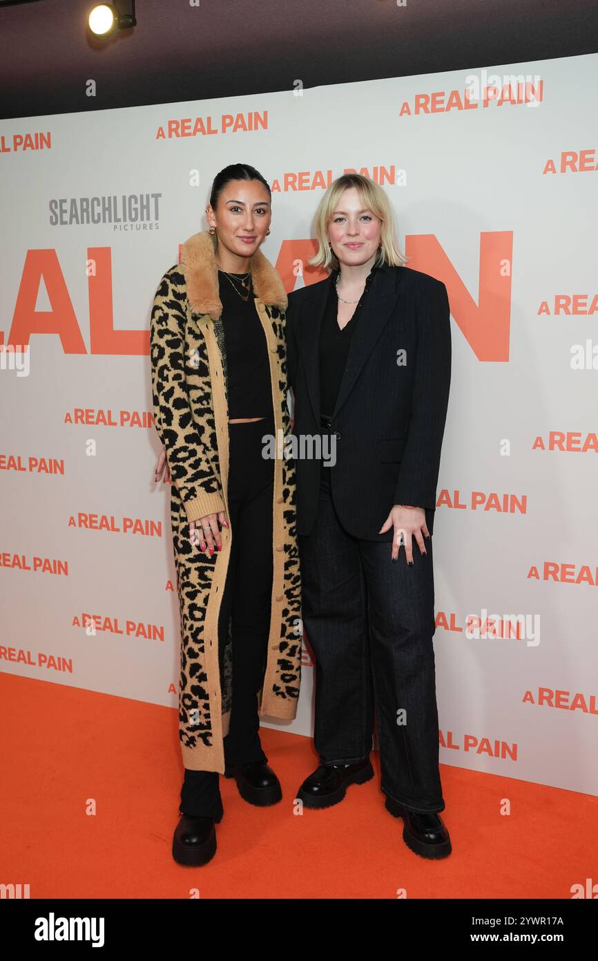 Ally Mac (left) and Georgina Forsyth-Read (right) during a photo call ...