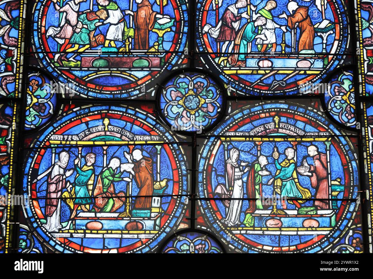 Stunning Miracle Windows depicting healing miracles attributed to St ...