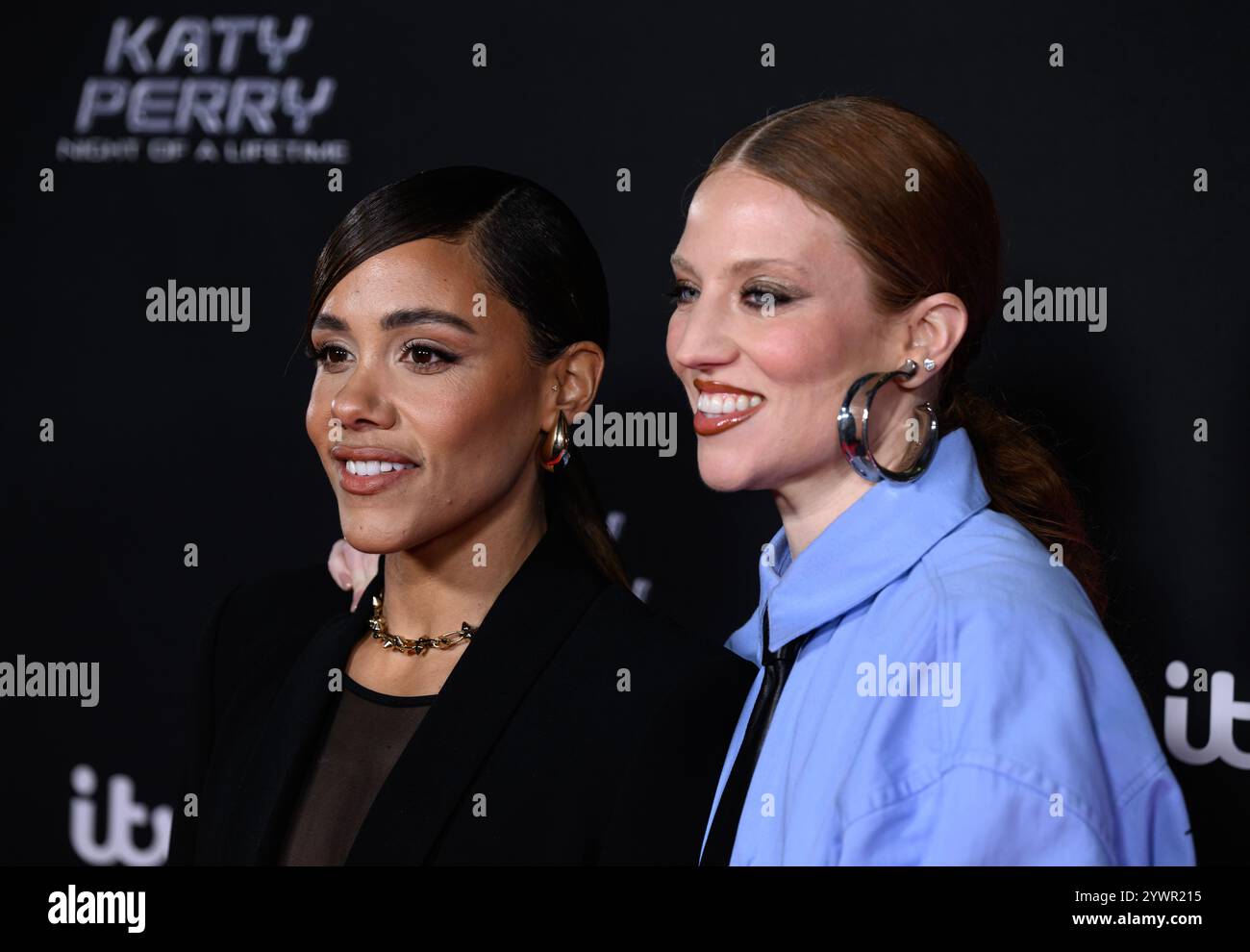 London, UK. December 11th, 2024. Alex Scott and Jess Glyne arriving at ...