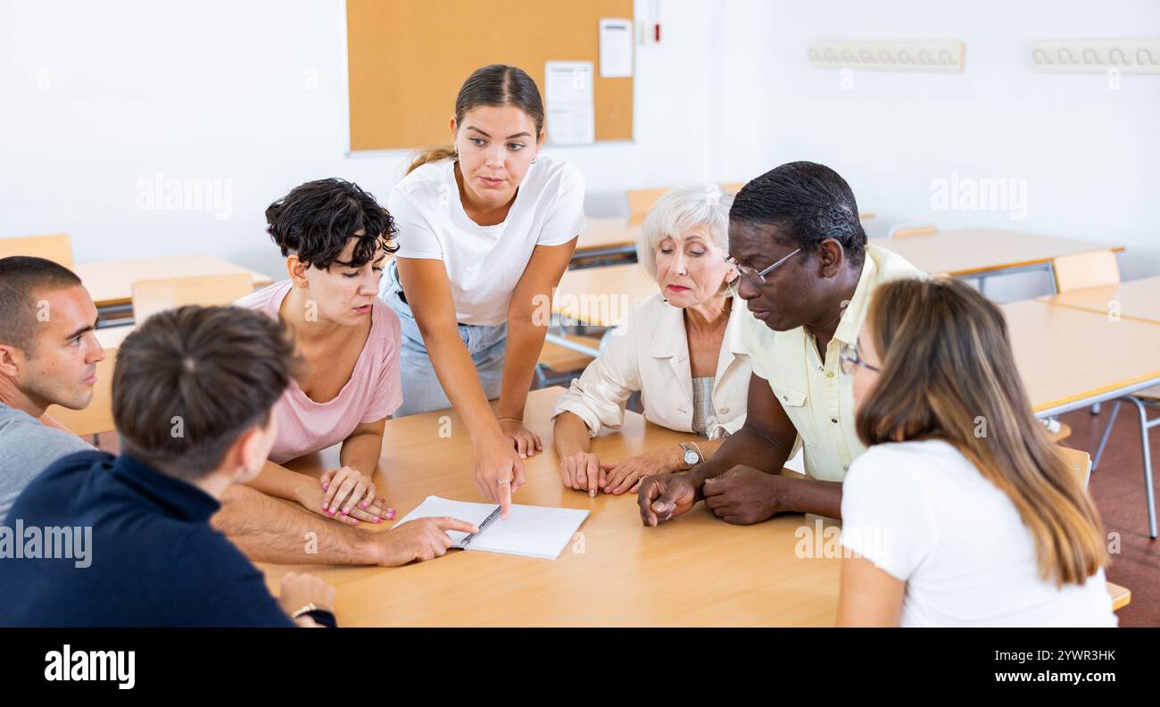 Class people different ages hi-res stock photography and images - Alamy