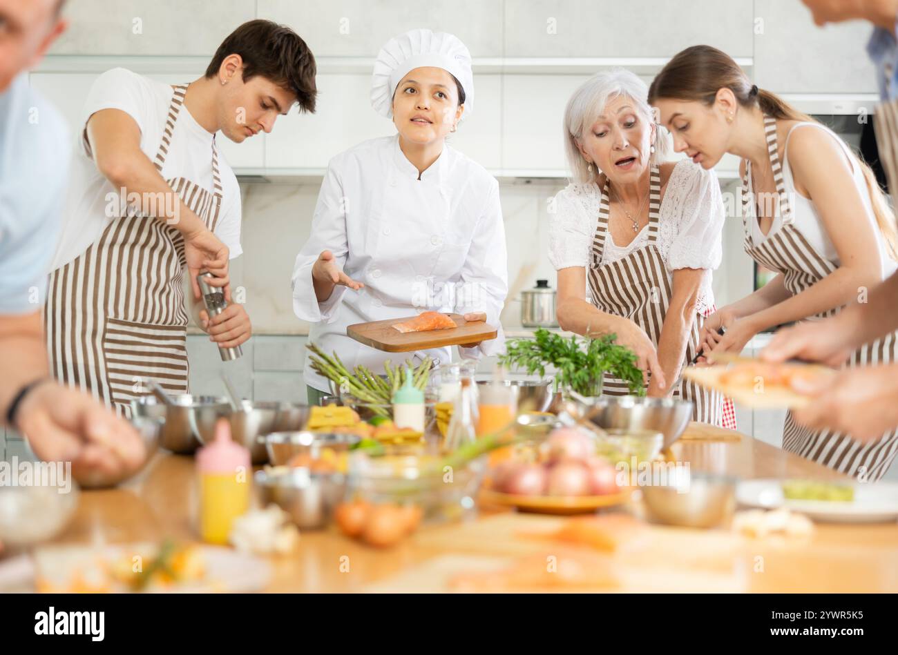 Professional personal chef cook in customer private kitchen house ...