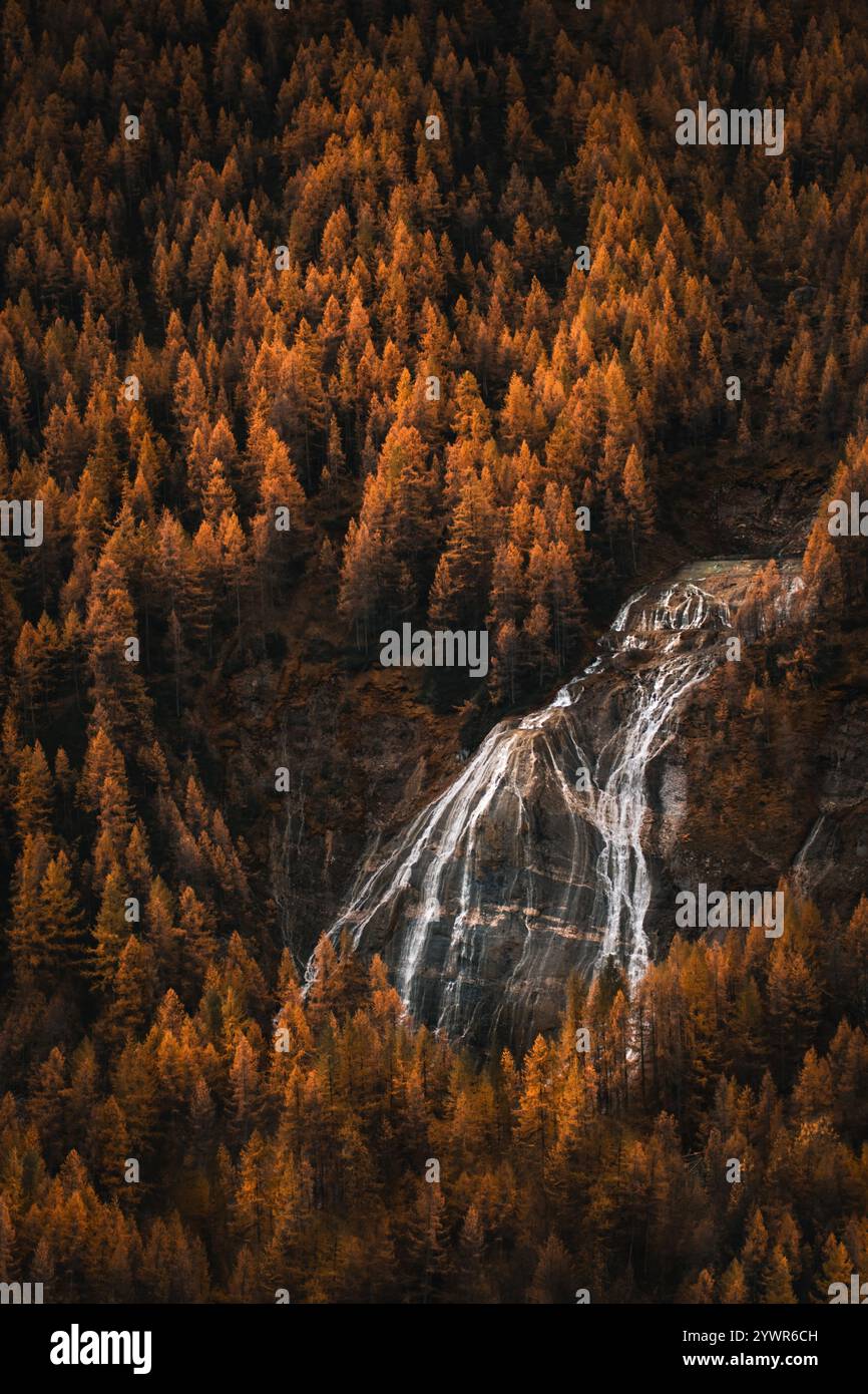 Landscape photography of a waterfall (Cascade du Salin) surrounded by ...