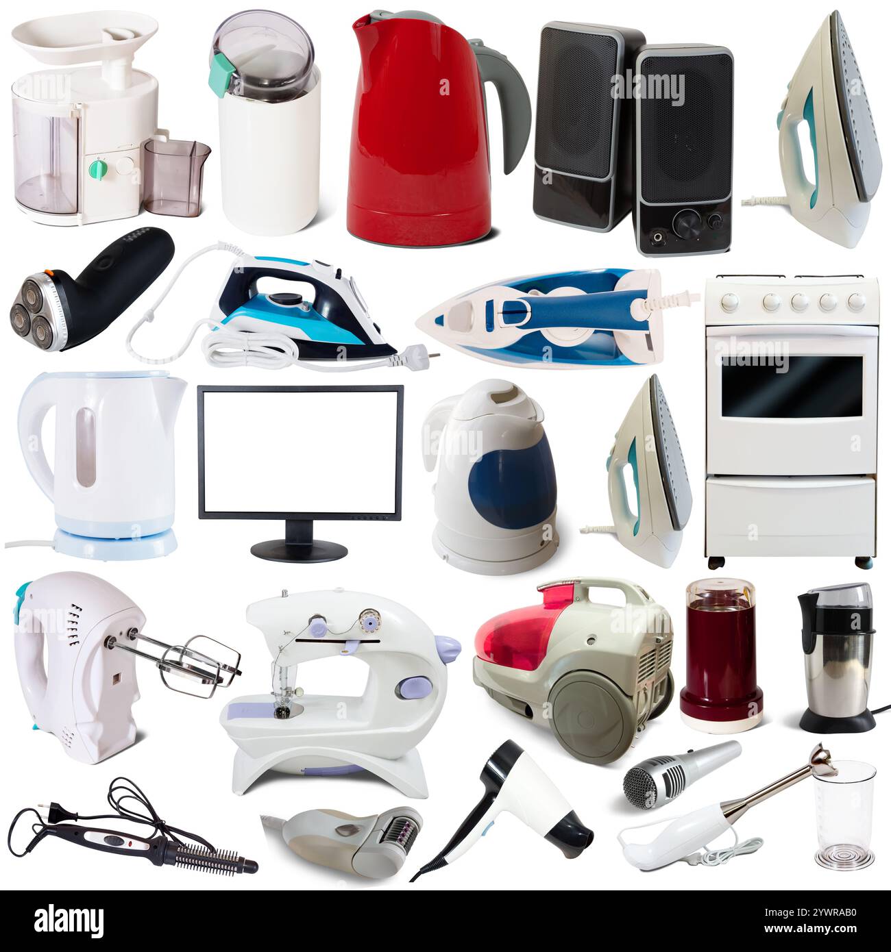 Refrigerator different household appliances hi-res stock photography ...