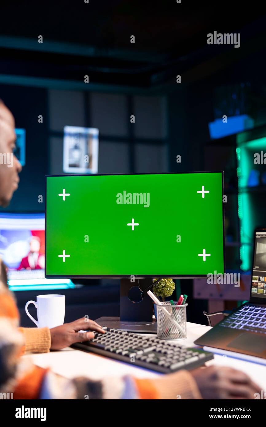 Videographer creating visual effects hi-res stock photography and ...