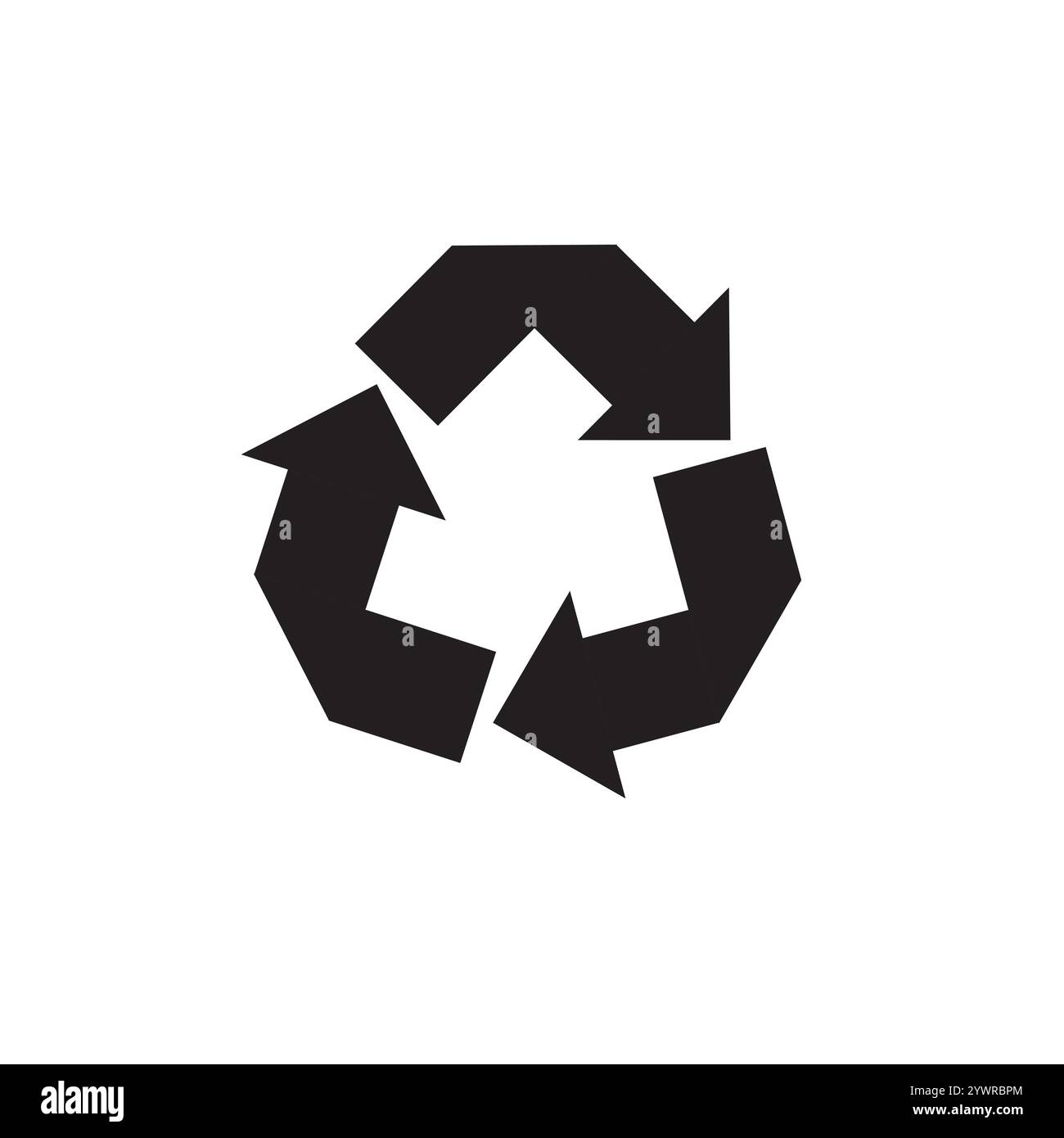 Vector black flat recycle sign symbol isolated on white background ...