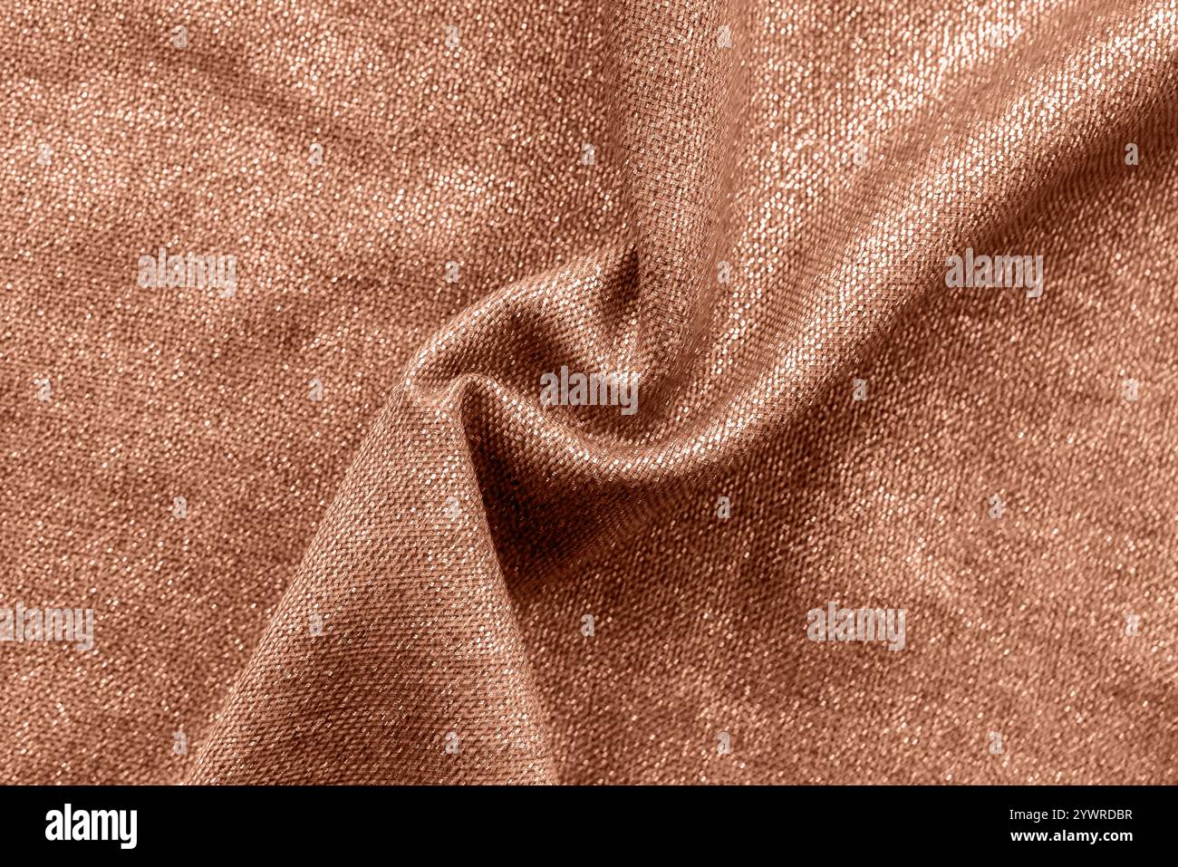 Brown shiny fabric with curl drape. Color of the year 2025 - Mocha ...