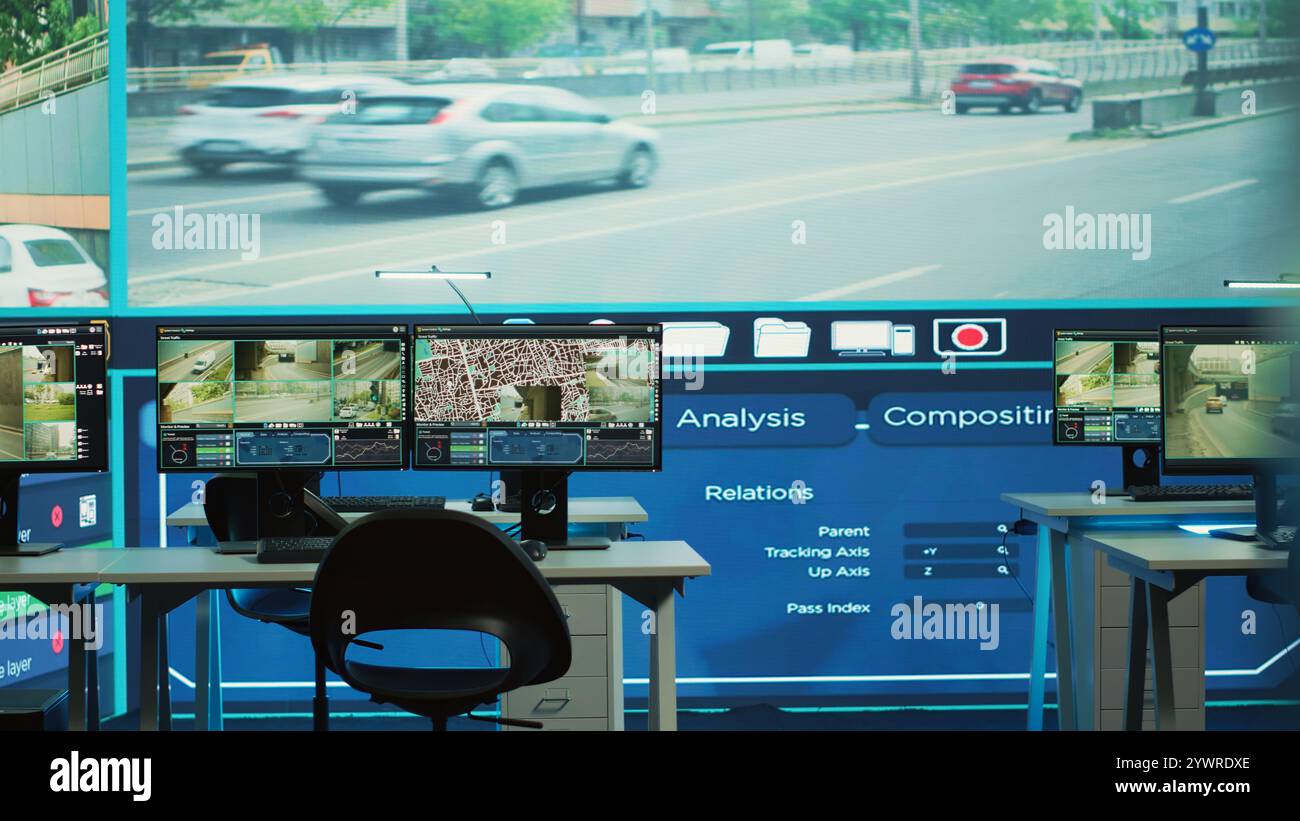 Empty federal office oversees public safety and manages traffic ...