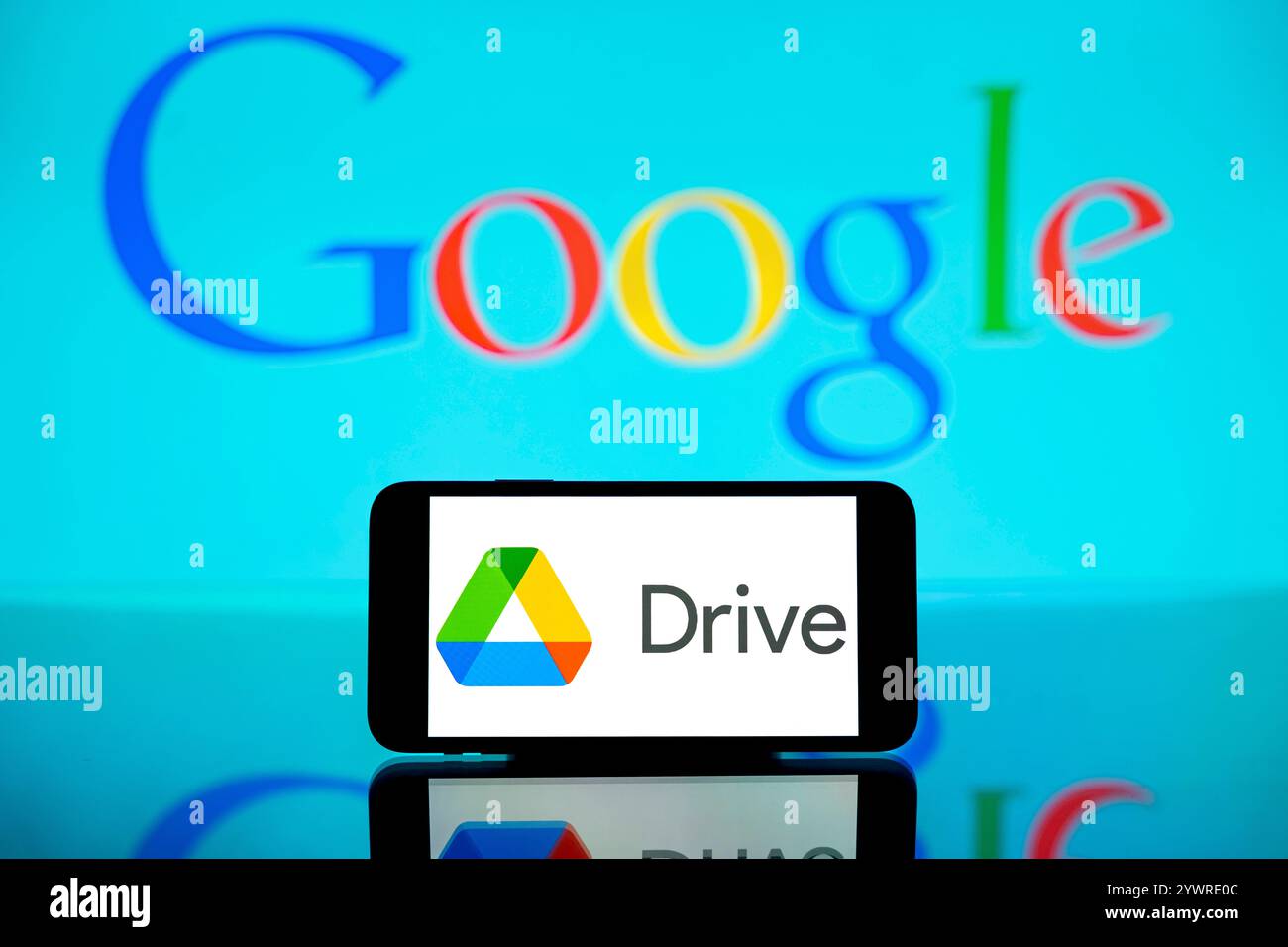 In this photo illustration, the Google Drive logo is seen displayed on ...