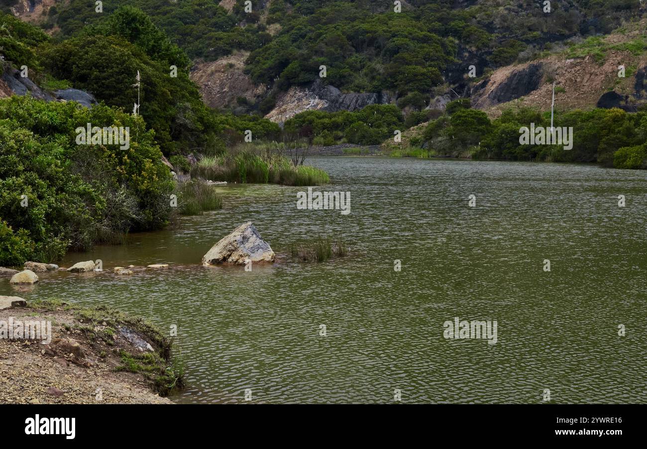 Ruins of La Siberia, an abandoned town in the Colombian Andes. Silent ...