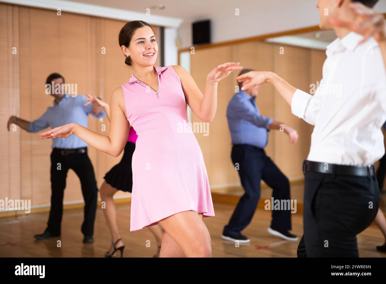young woman dances salsa Stock Photo - Alamy