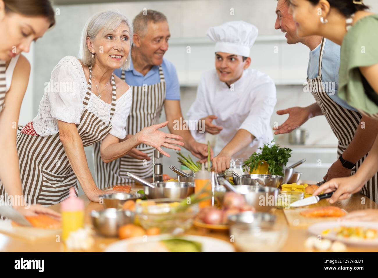 Professional personal chef cook in customer private kitchen house ...