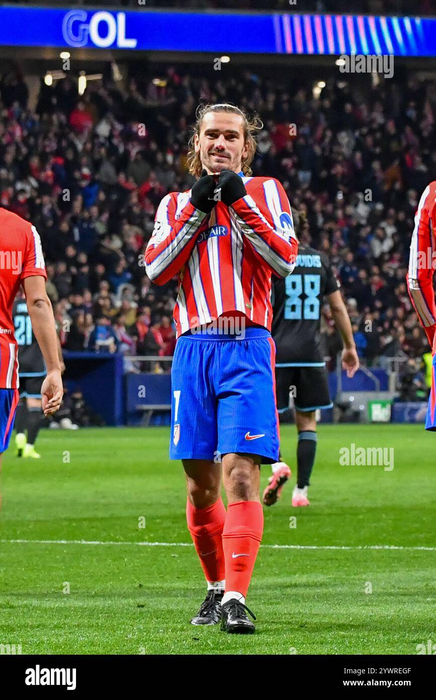 Madrid, Madrid, Spain. 11th Dec, 2024. 7 ANTOINE GRIEZMANN of Club AtlÃ © tico de Madrid during ...
