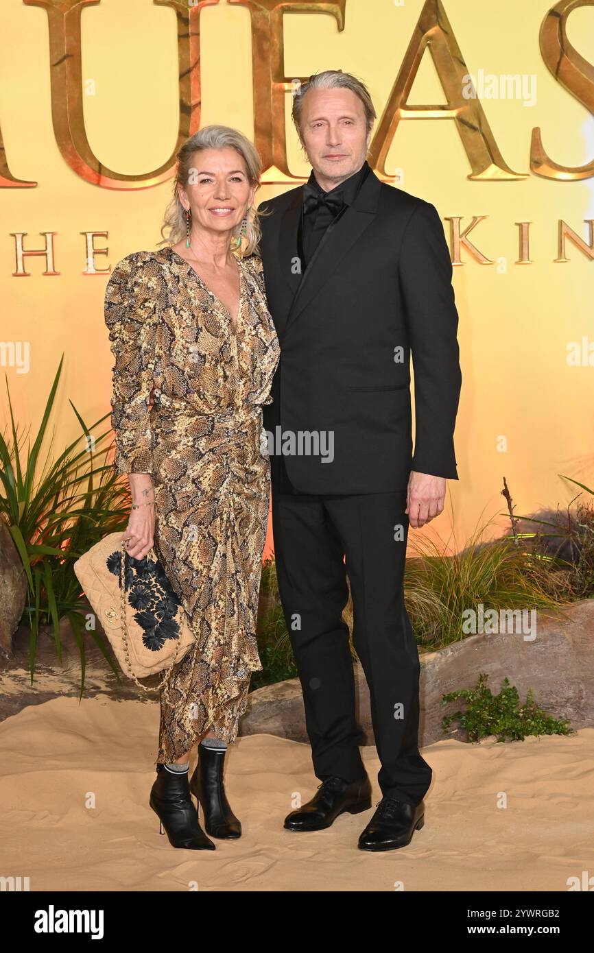 London, UK. 11th Dec, 2024. Hanne Jacobsen and Mads Mikkelsen at Mufasa ...
