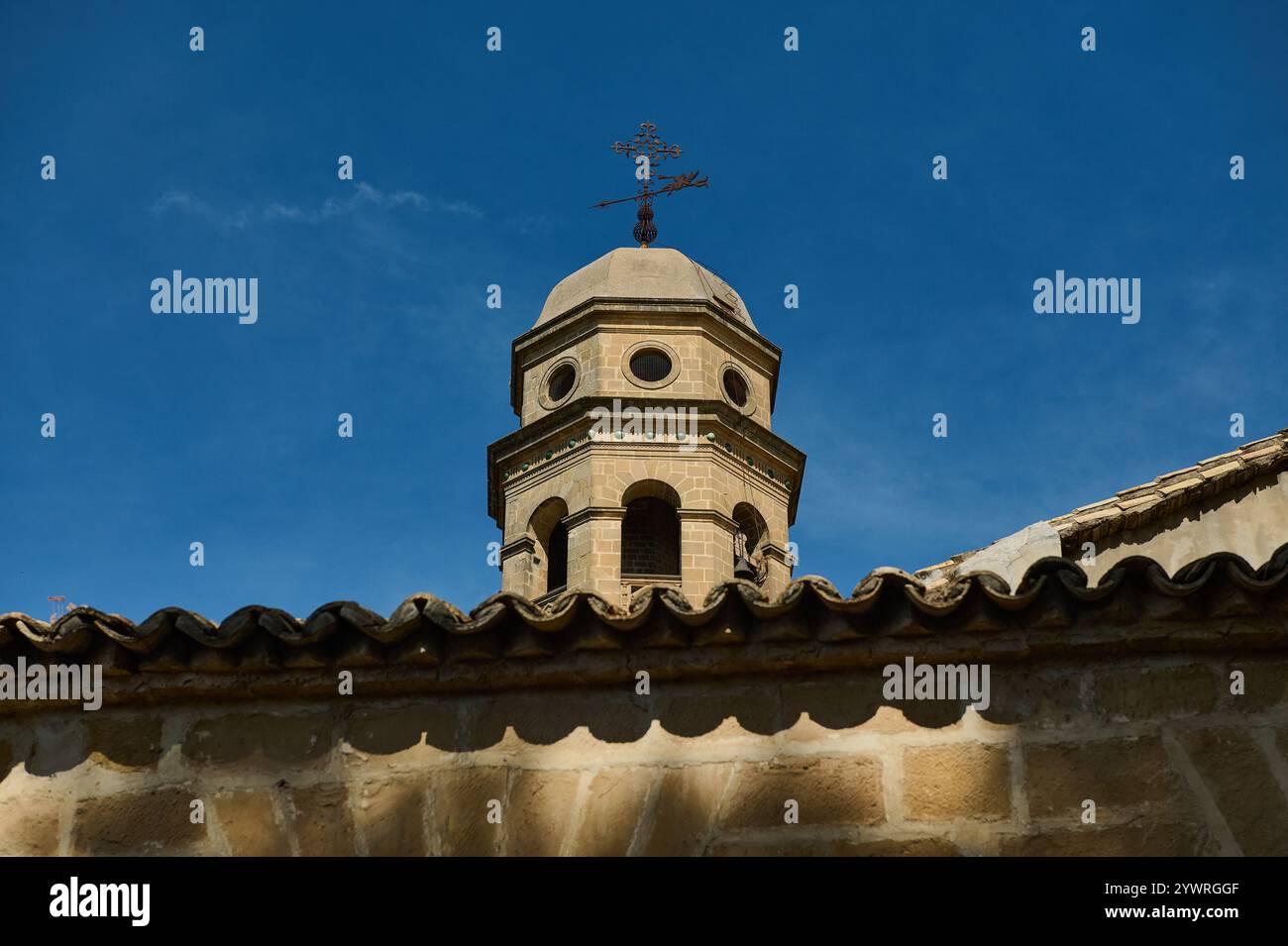 A beautiful stone tower with detailed architecture, set against a ...