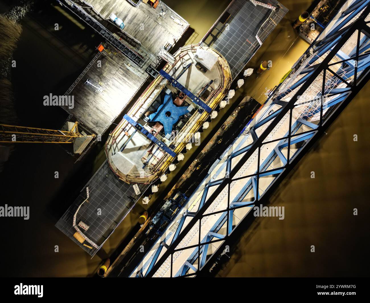 Weener, Germany. 11th Dec, 2024. The 145 meter long middle section for ...