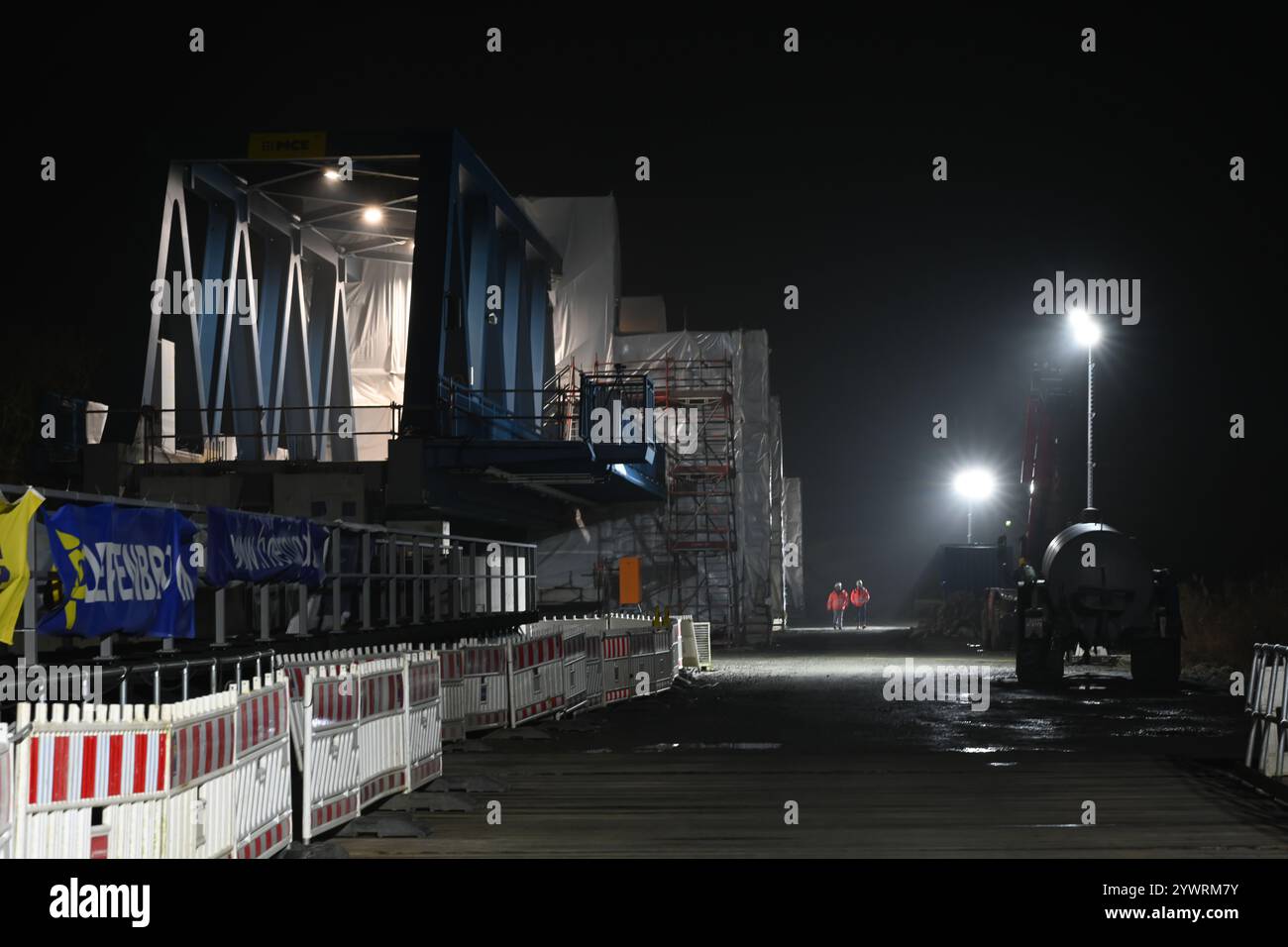 Weener, Germany. 11th Dec, 2024. View of part of the new Friesenbrücke ...