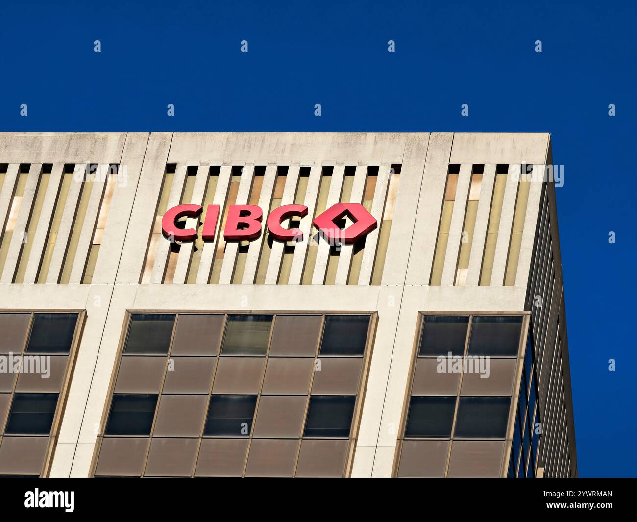 Toronto Canada / CIBC Bank Logo on this Highrise Commercial Office Building on Bloor Street West ...